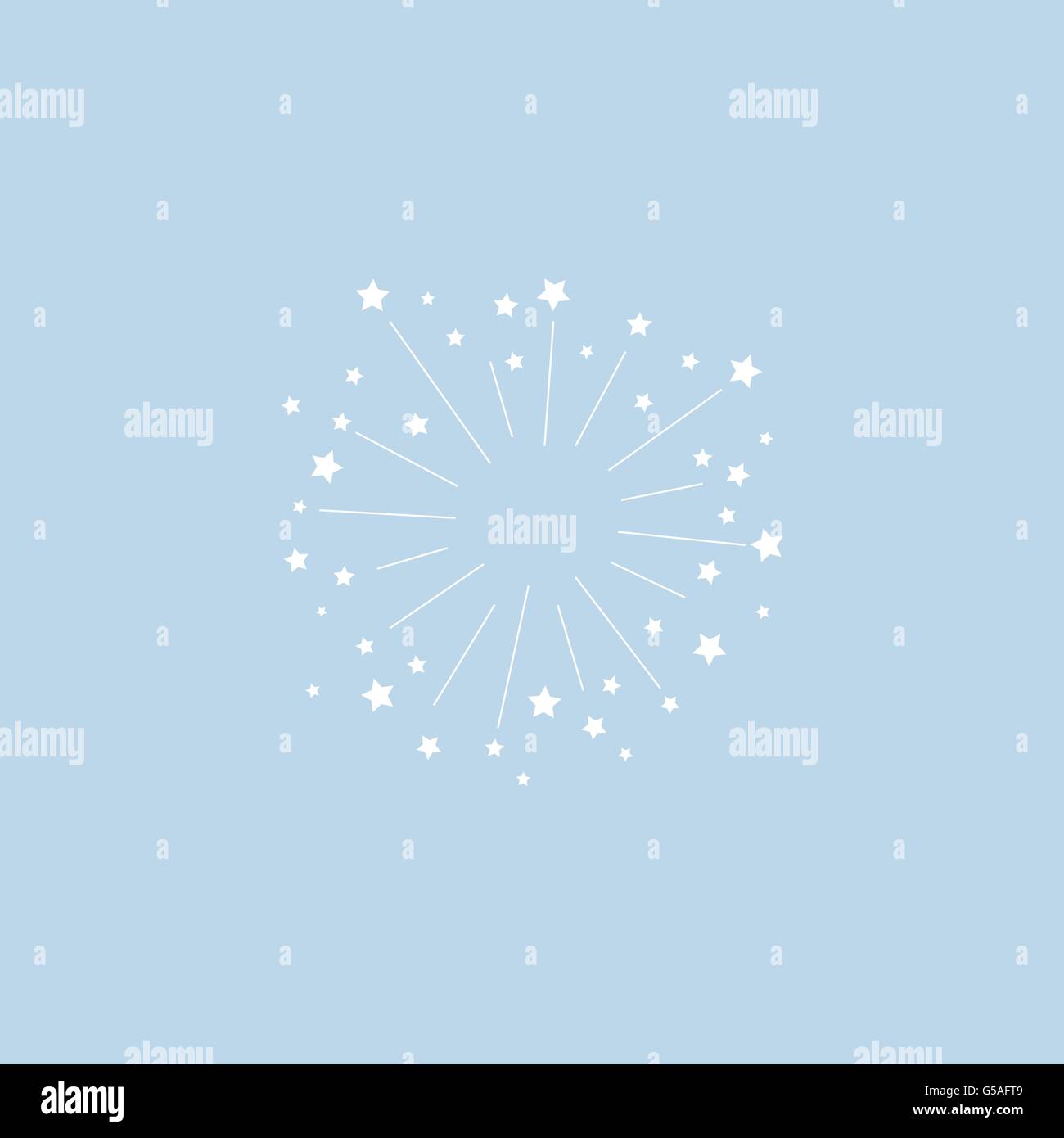 Star explosion minimal style vector design, for anniversary ...