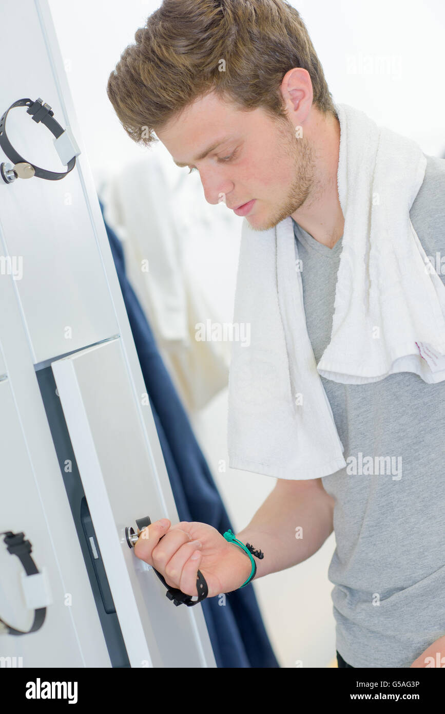 Pool locker room hi-res stock photography and images - Alamy