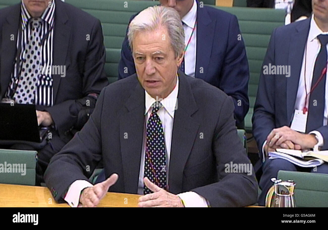 Barclays chairman Marcus Agius gives evidence to the Treasury Select ...