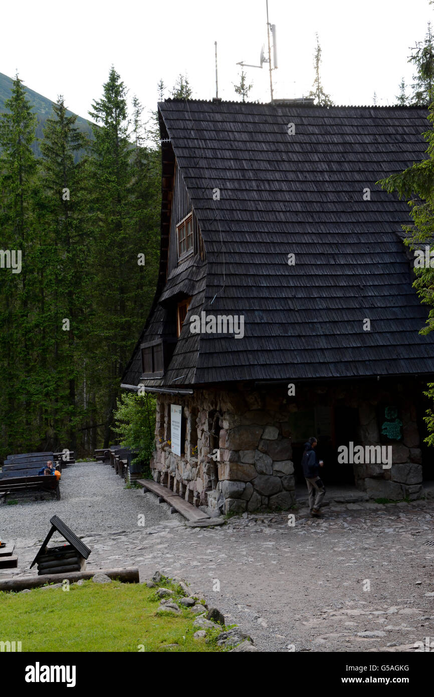 Kiry, Poland - June 11, 2016: Ornak mountain hostel in Koscieliska ...
