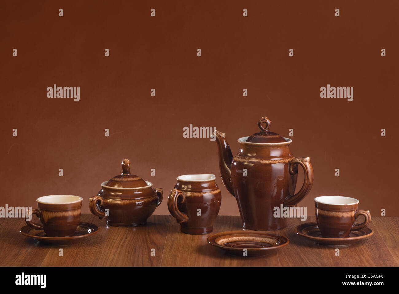 Empty ware for coffee on a gradient background Stock Photo - Alamy