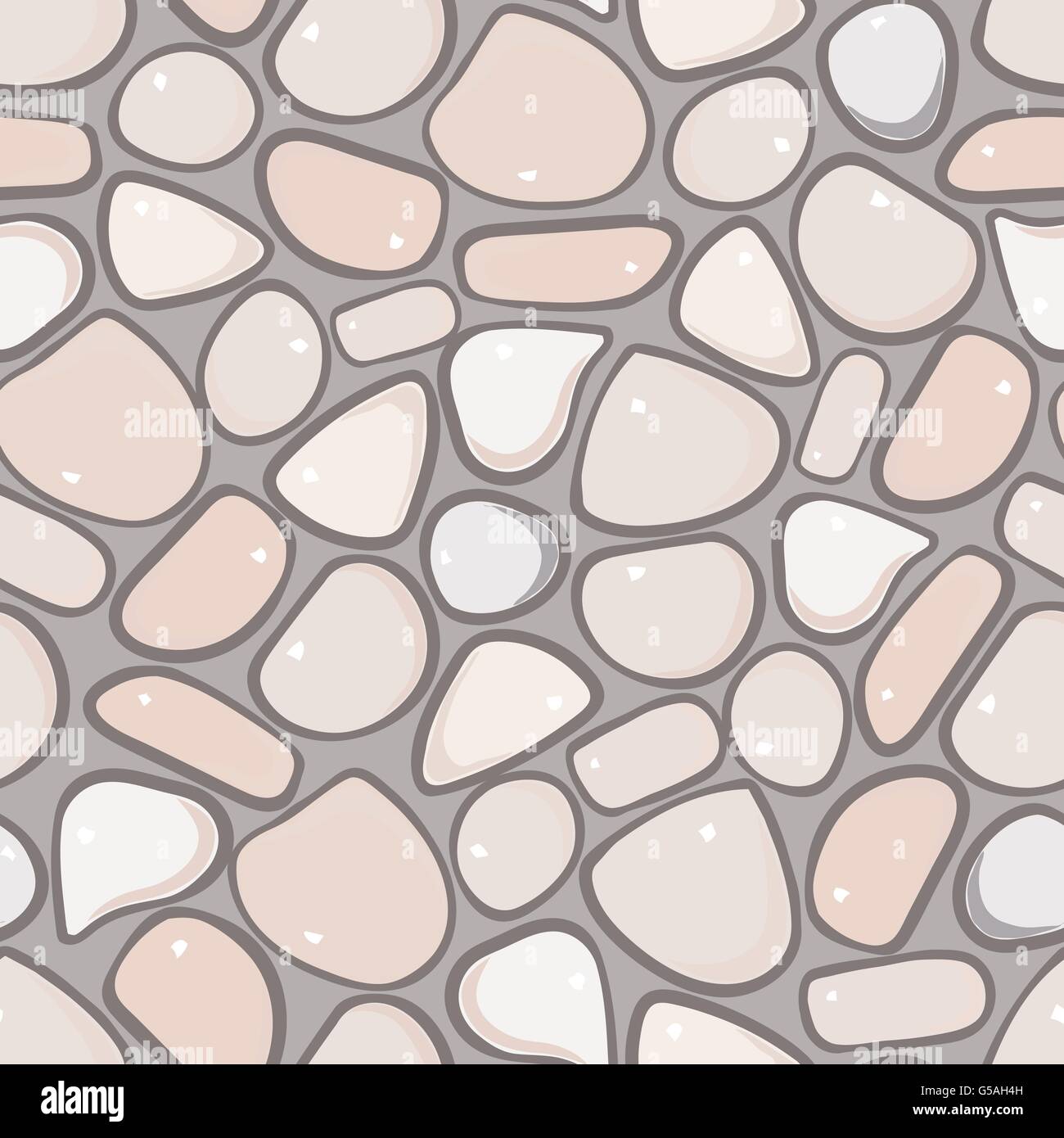 Seamless Pattern - Pebble cobblestone background Stock Vector Image ...