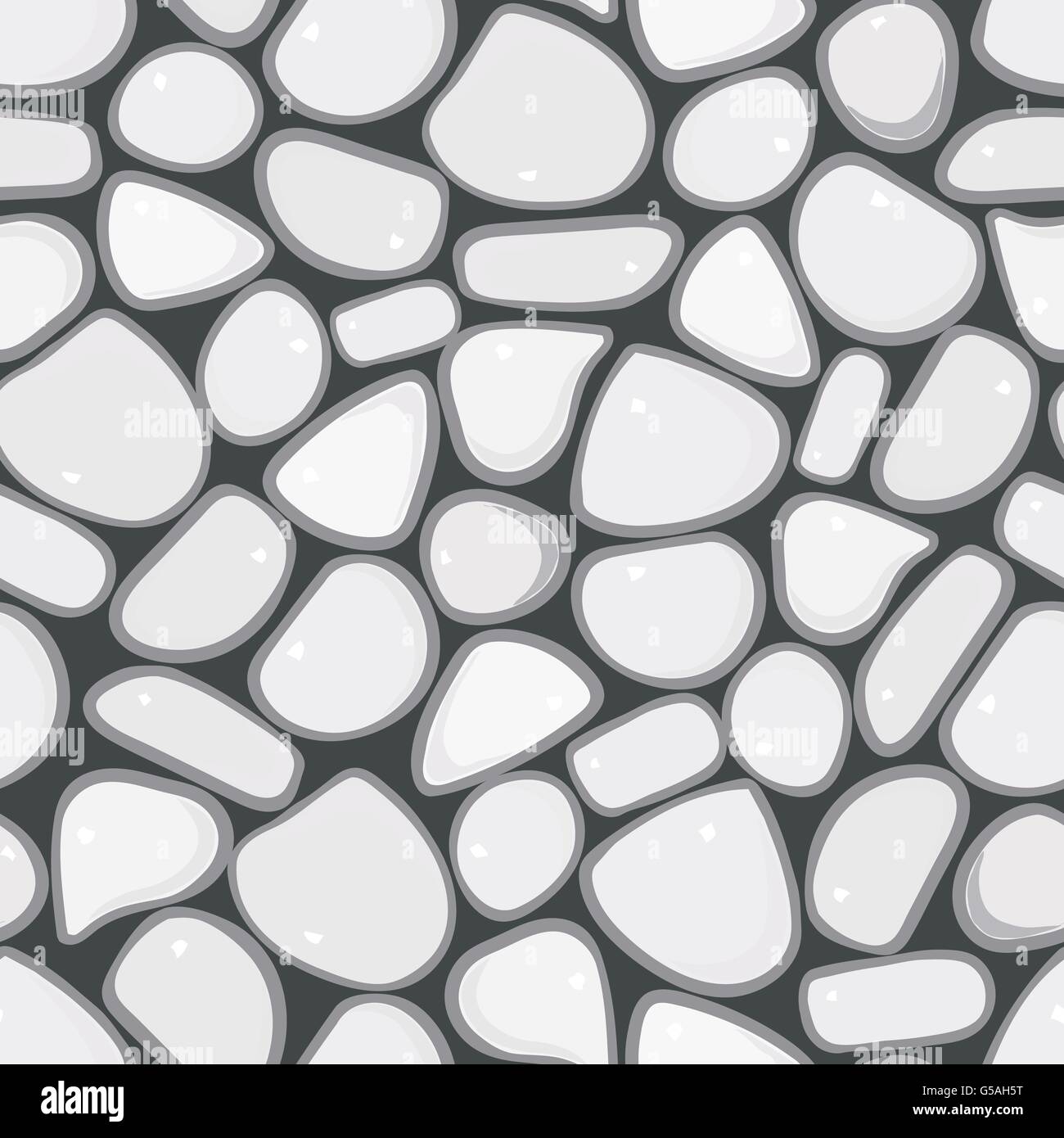 Seamless Pattern - Pebble cobblestone background Stock Vector Image ...