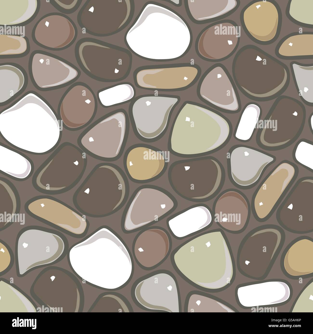 Seamless Pattern - Pebble cobblestone background Stock Vector Image ...