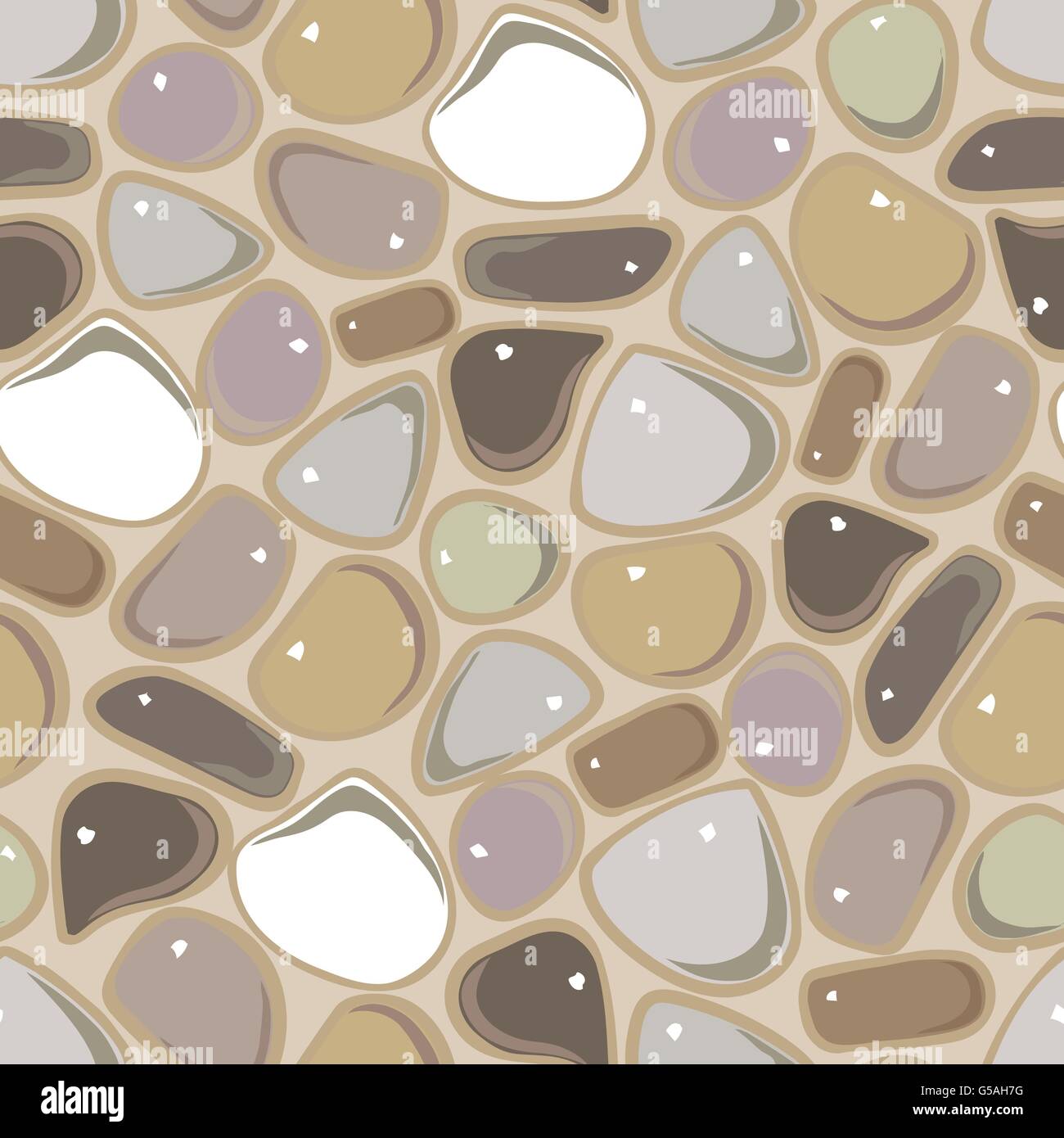 Seamless Pattern - Pebble cobblestone background Stock Vector Image ...