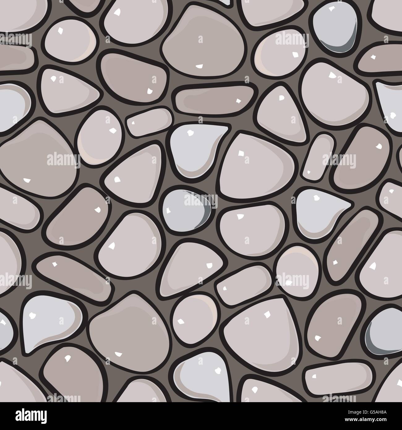 Seamless Pattern - Pebble cobblestone background Stock Vector Image ...