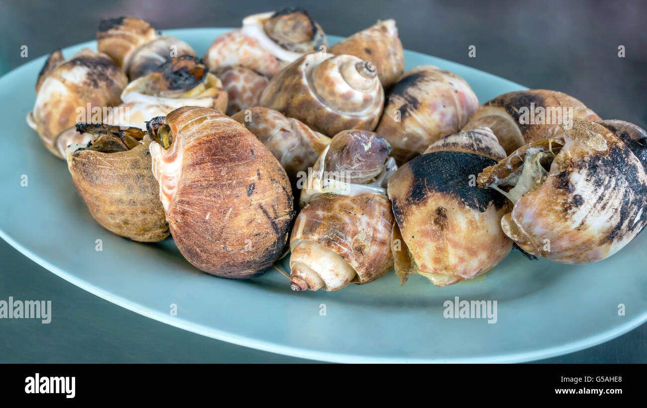 Grilled snail hi-res stock photography and images - Alamy