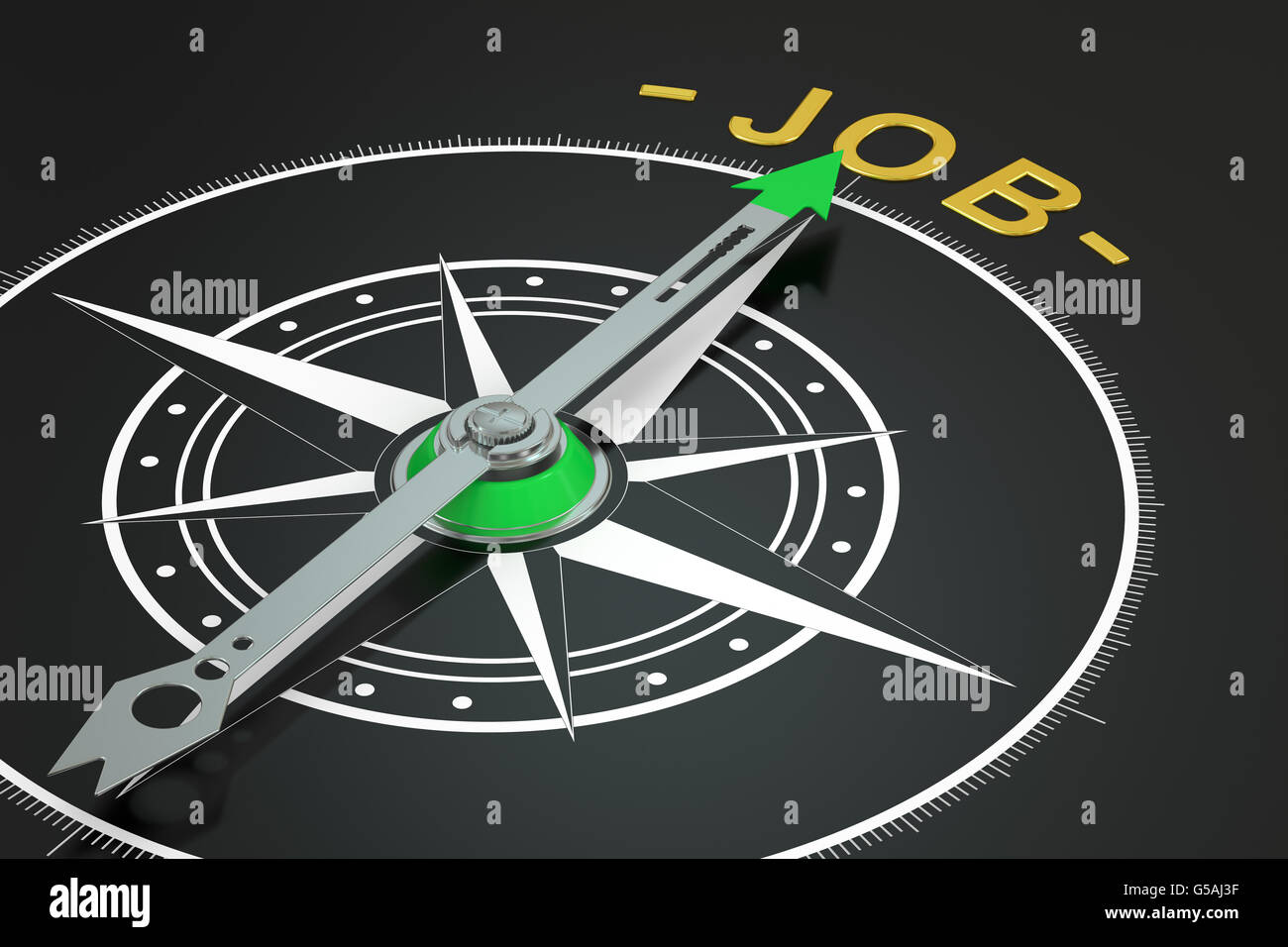 Job compass concept, 3D rendering Stock Photo - Alamy