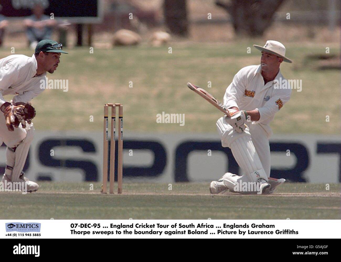 07-DEC-95, England Cricket Tour of South Africa, Englands Graham Thorpe ...