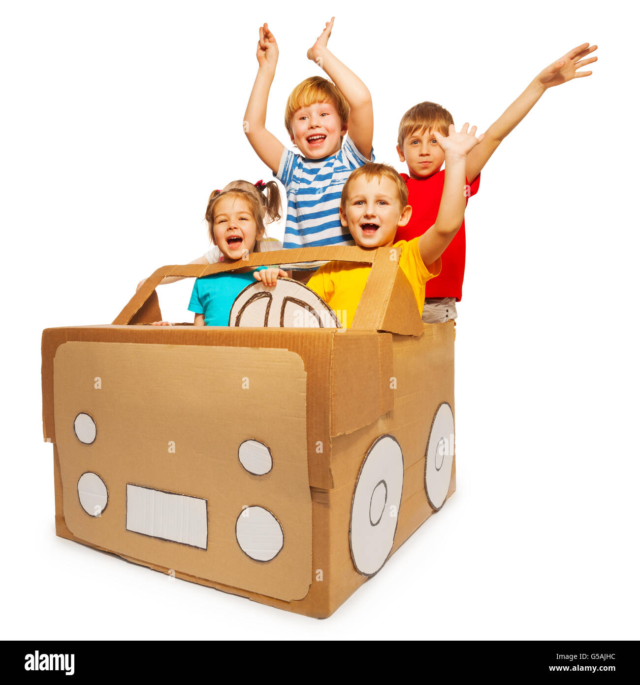 Boy in car Cut Out Stock Images & Pictures - Alamy