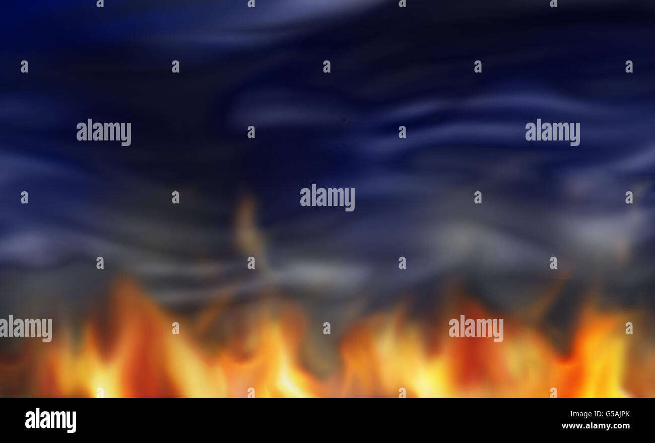 european flag fire flames background Stock Photo - Alamy
