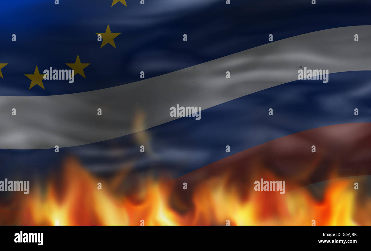 european flag fire flames background Stock Photo - Alamy