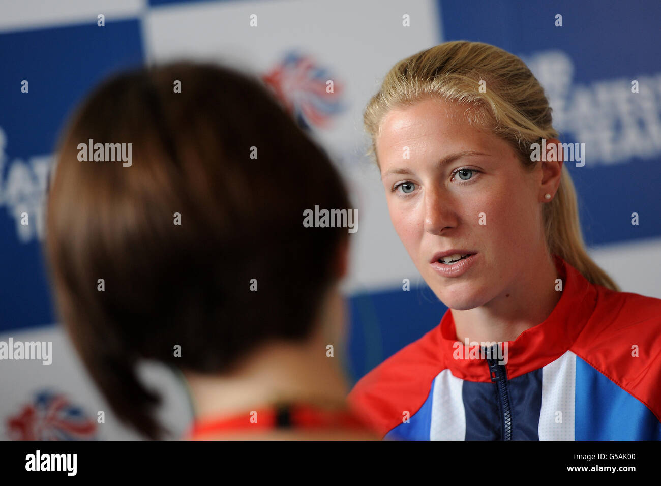 Great Britain's Laura Bechtolsheimer during the London 2012 kitting out ...