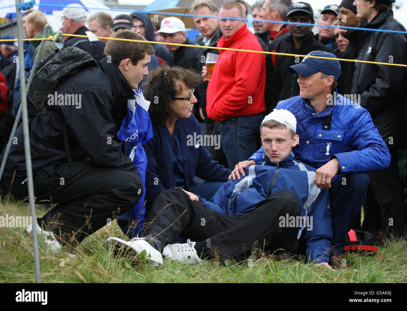 Jason Blue, aged 16, from Bristol with abandaged head after a stray ...