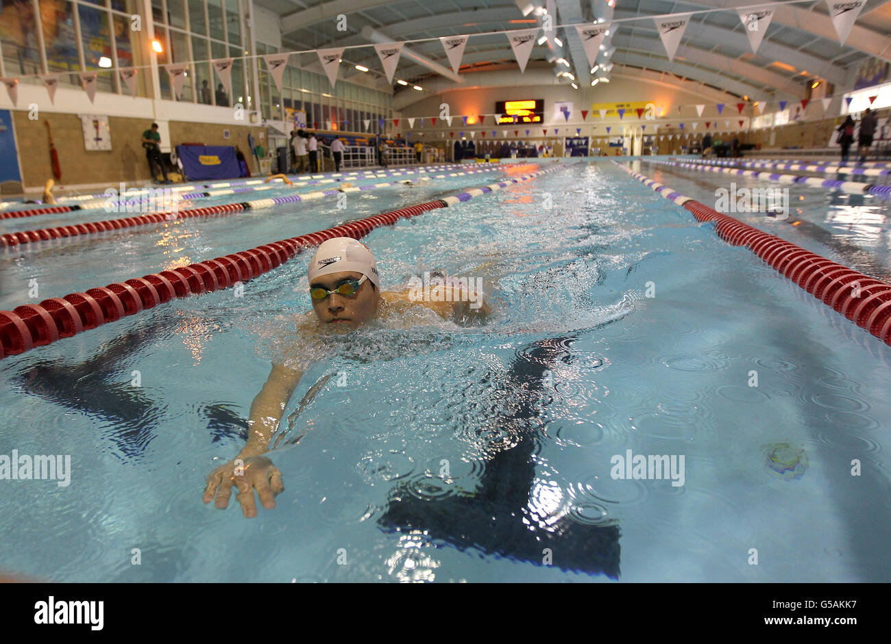 Chinas sun yang training session bath university hi-res stock ...