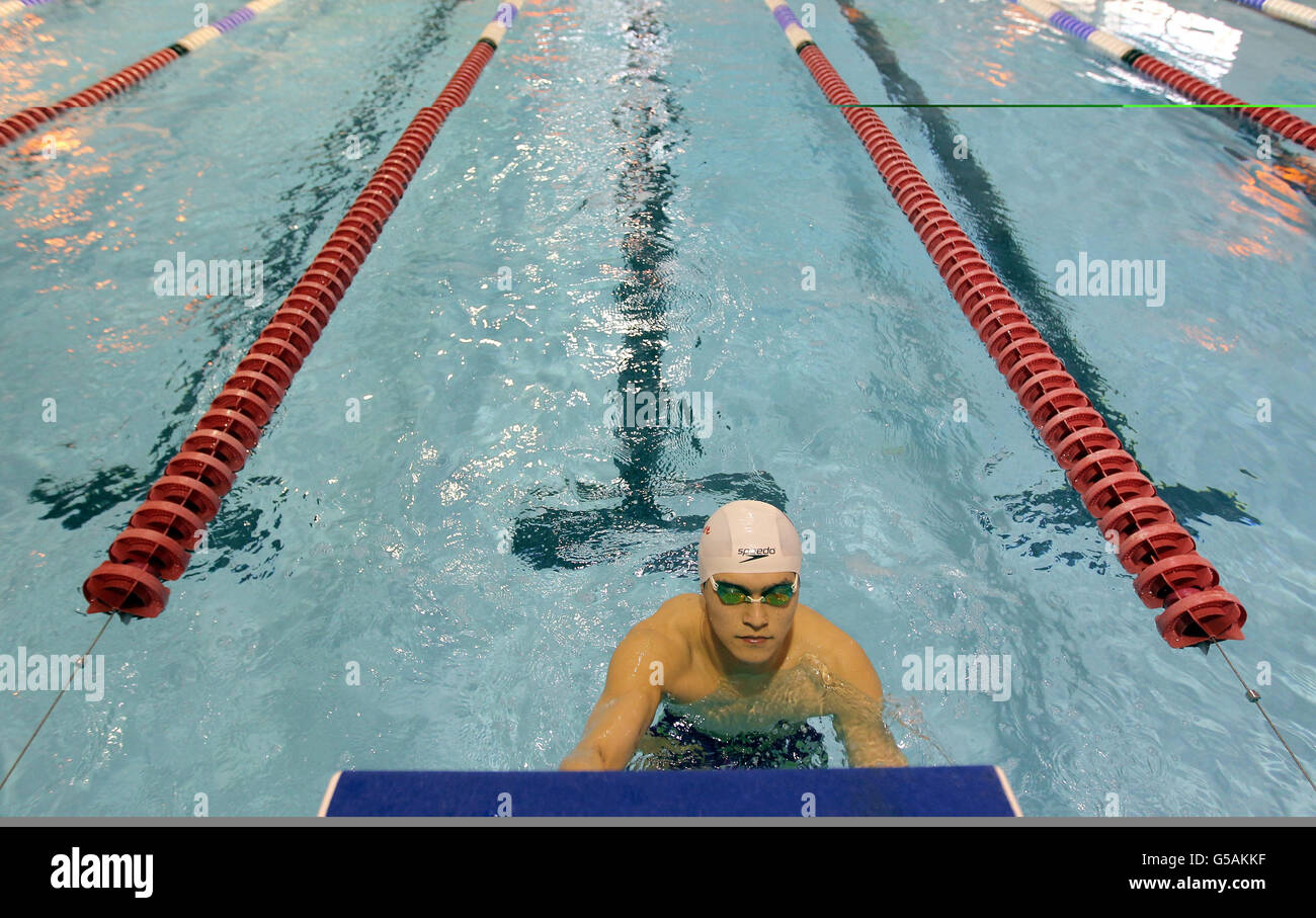 Chinas sun yang training session bath university hi-res stock ...