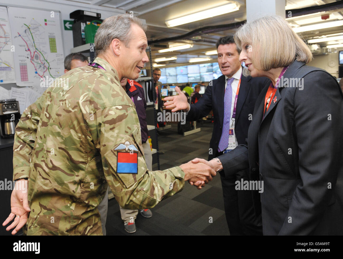 Olympics security control room in olympic park hi-res stock photography ...