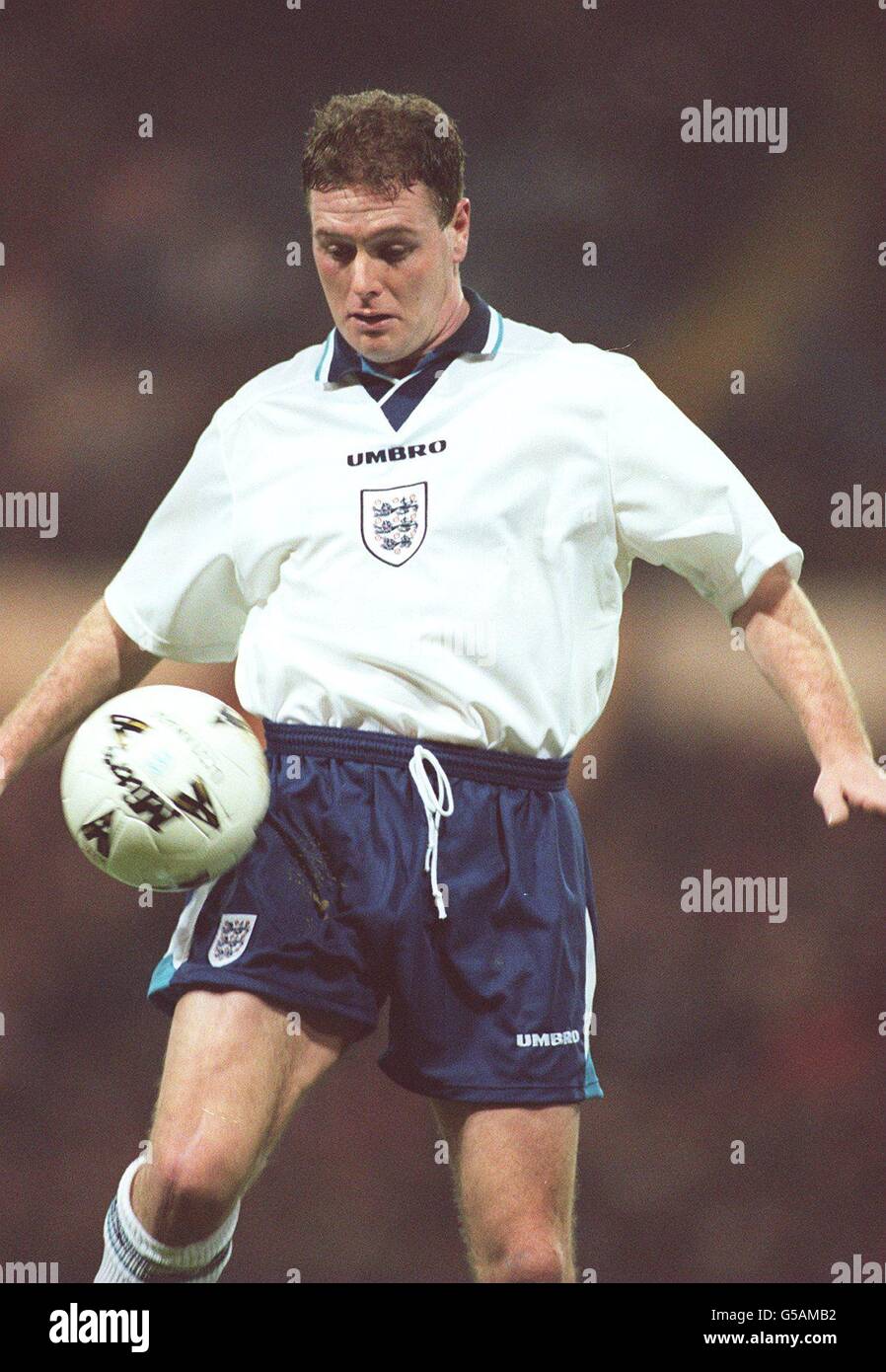 International Friendly, England v Portugal.. Paul Gascoigne, England ...