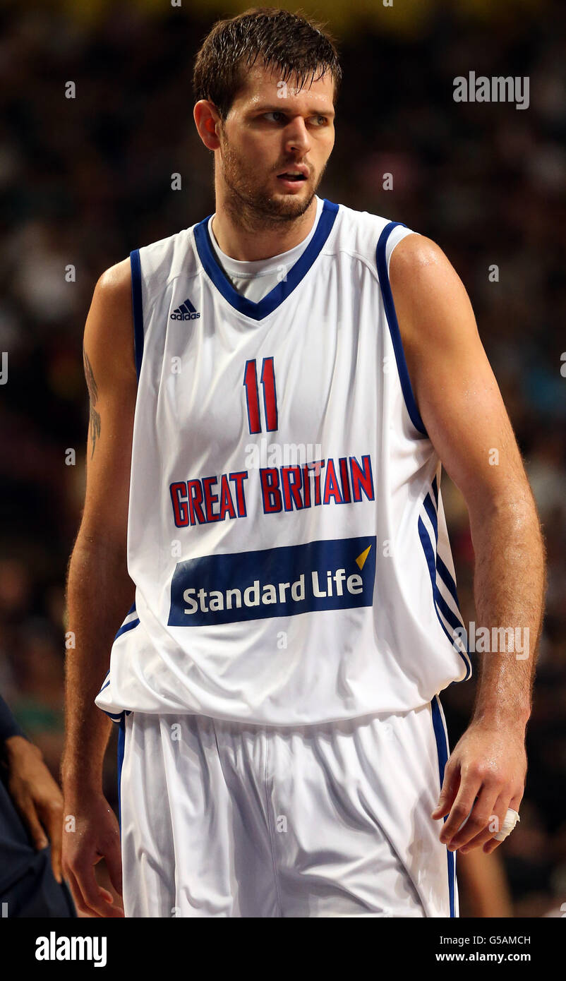 Basketball olympic warm up match great britain v usa manchester arena ...