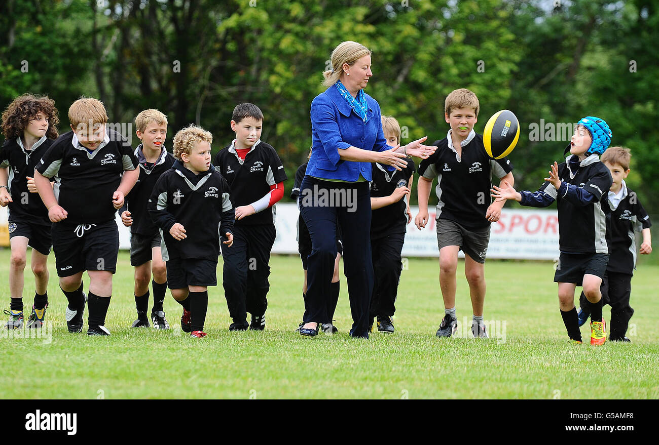 Shona robison msp during photocall at the strathmore rugby club hi-res ...