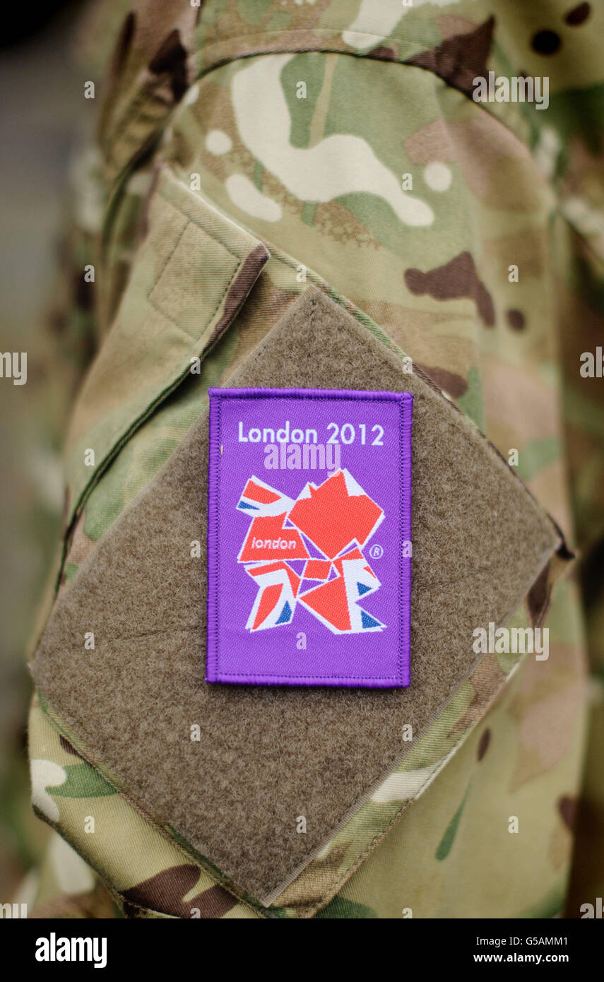 Detail of a Olympic tactical recognition flash on an army uniform, at ...