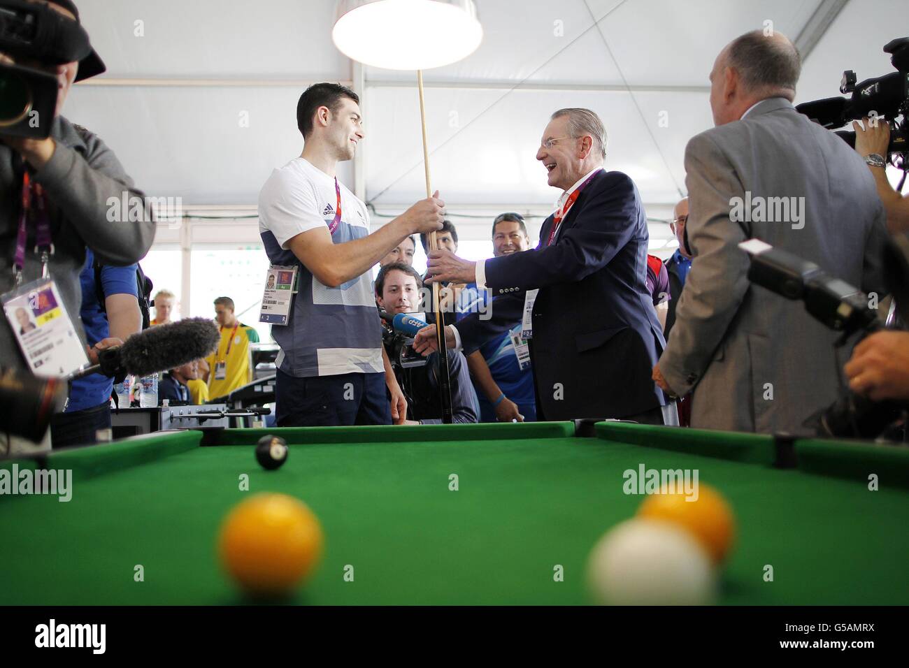 Olympics - Jacques Rogge visits village Stock Photo - Alamy