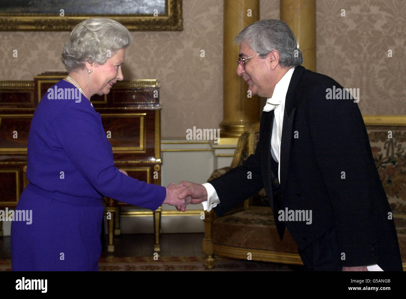 Britain's Queen Elizabeth II receives His Excellency the Ambassador of ...