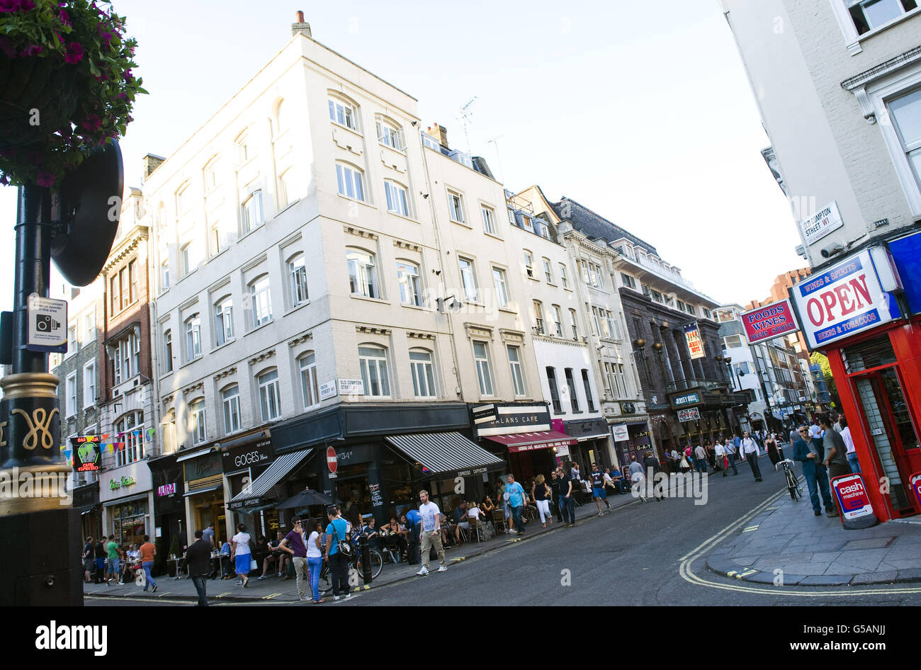Old Compton Street in Soho, London. London is preparing to host the ...