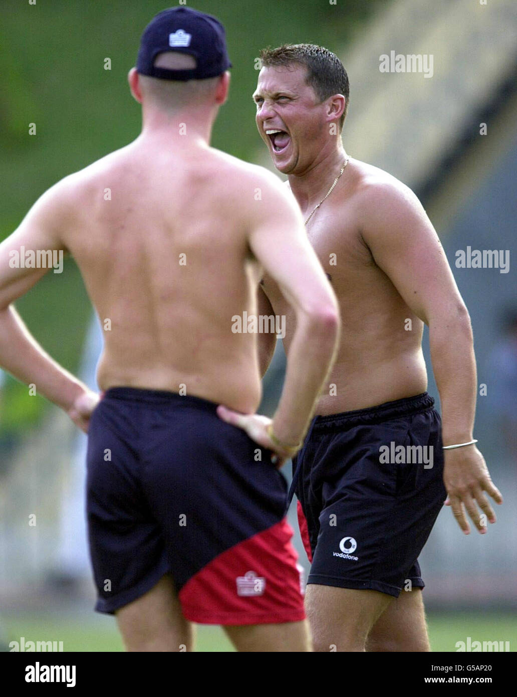 Sport cricket sport football mouth open laughing darren gough hi-res ...