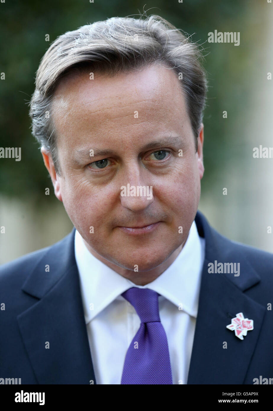 Prime Minister David Cameron attends a reception for delegates of the ...