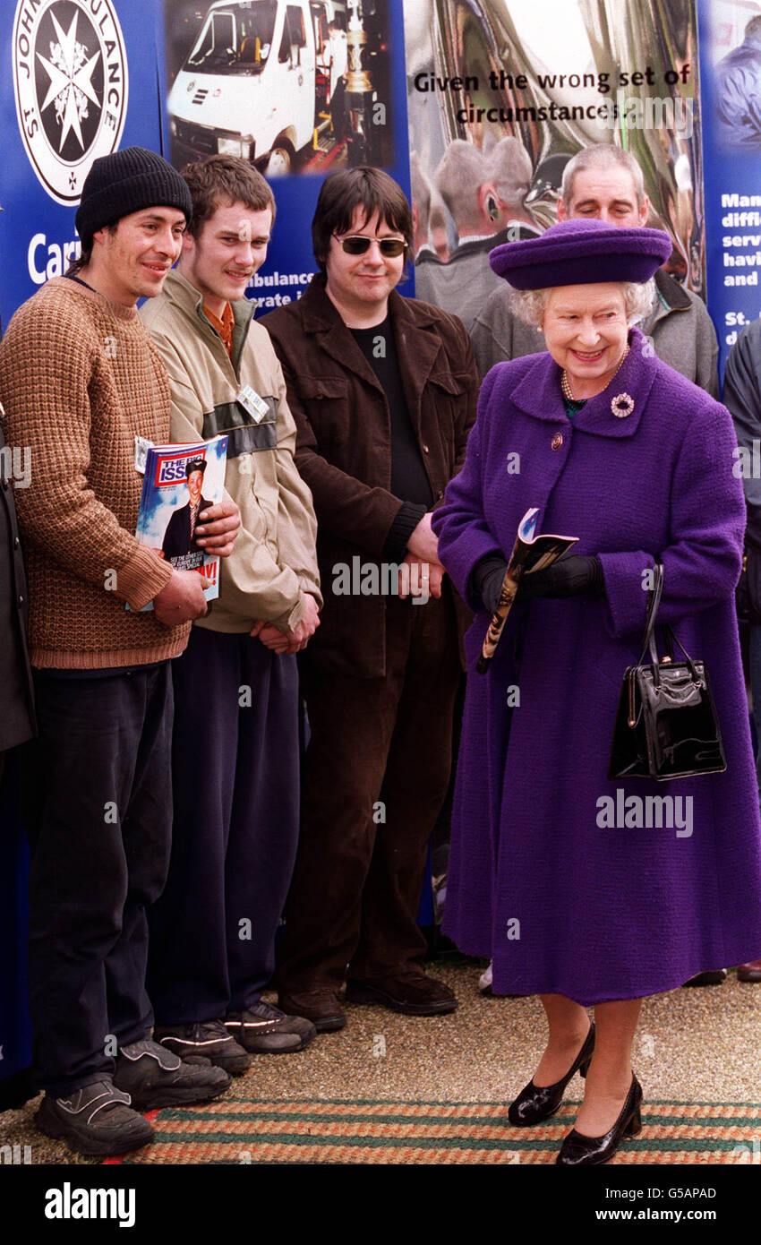 Queen Elizabeth II after she had bought a copy of the Big Issue from ...
