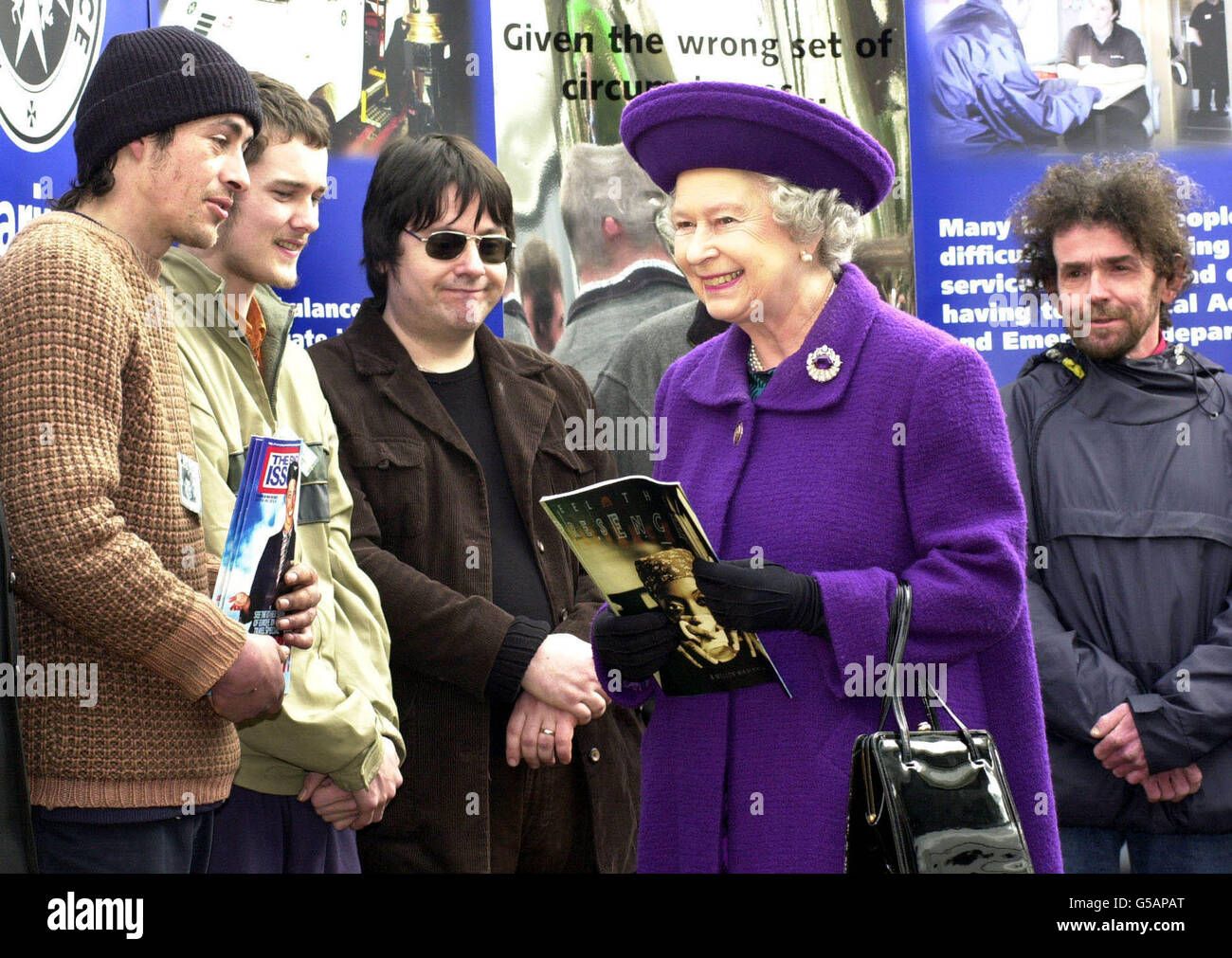 Britain's Queen Elizabeth II after she had bought a copy of the Big ...