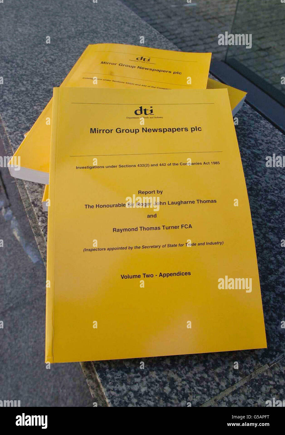 Robert Maxwell DTI report Stock Photo - Alamy