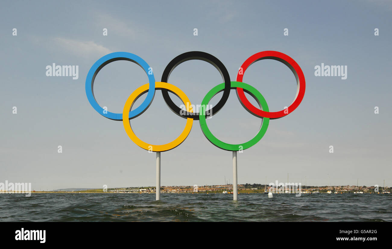 Weymouth portland olympic rings hi-res stock photography and images - Alamy