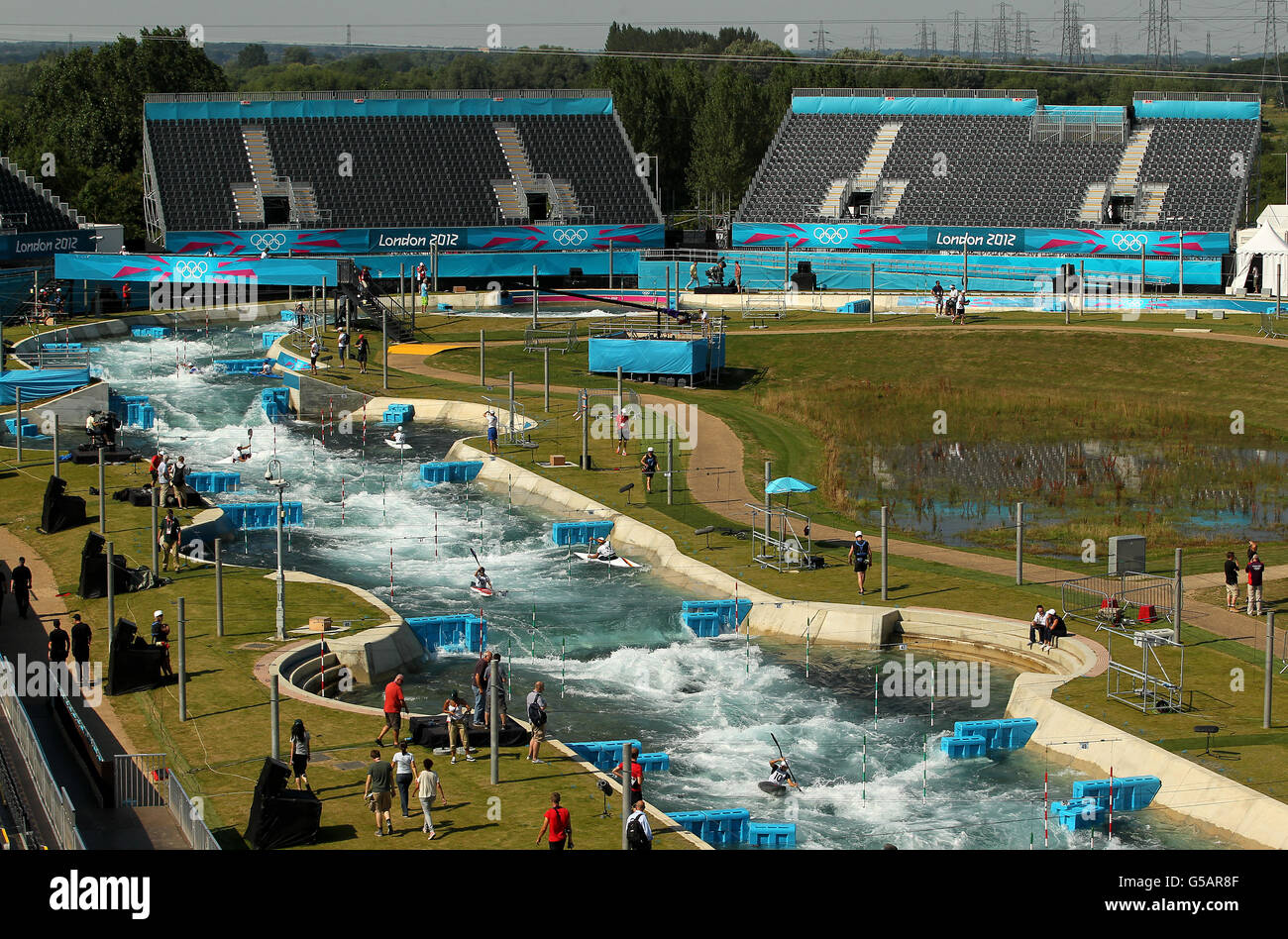 A general view of the course during the training session at Lee Valley ...