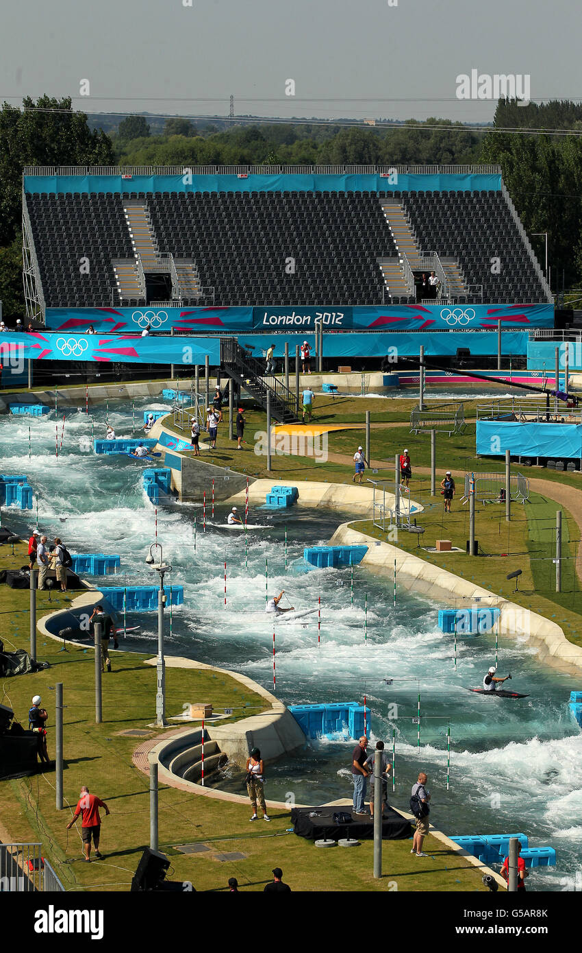 A general view of the course during the training session at Lee Valley ...