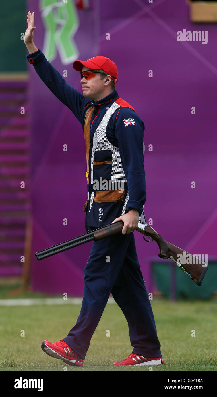 Great Britain's Richard Brickell waves to the crowd after being ...