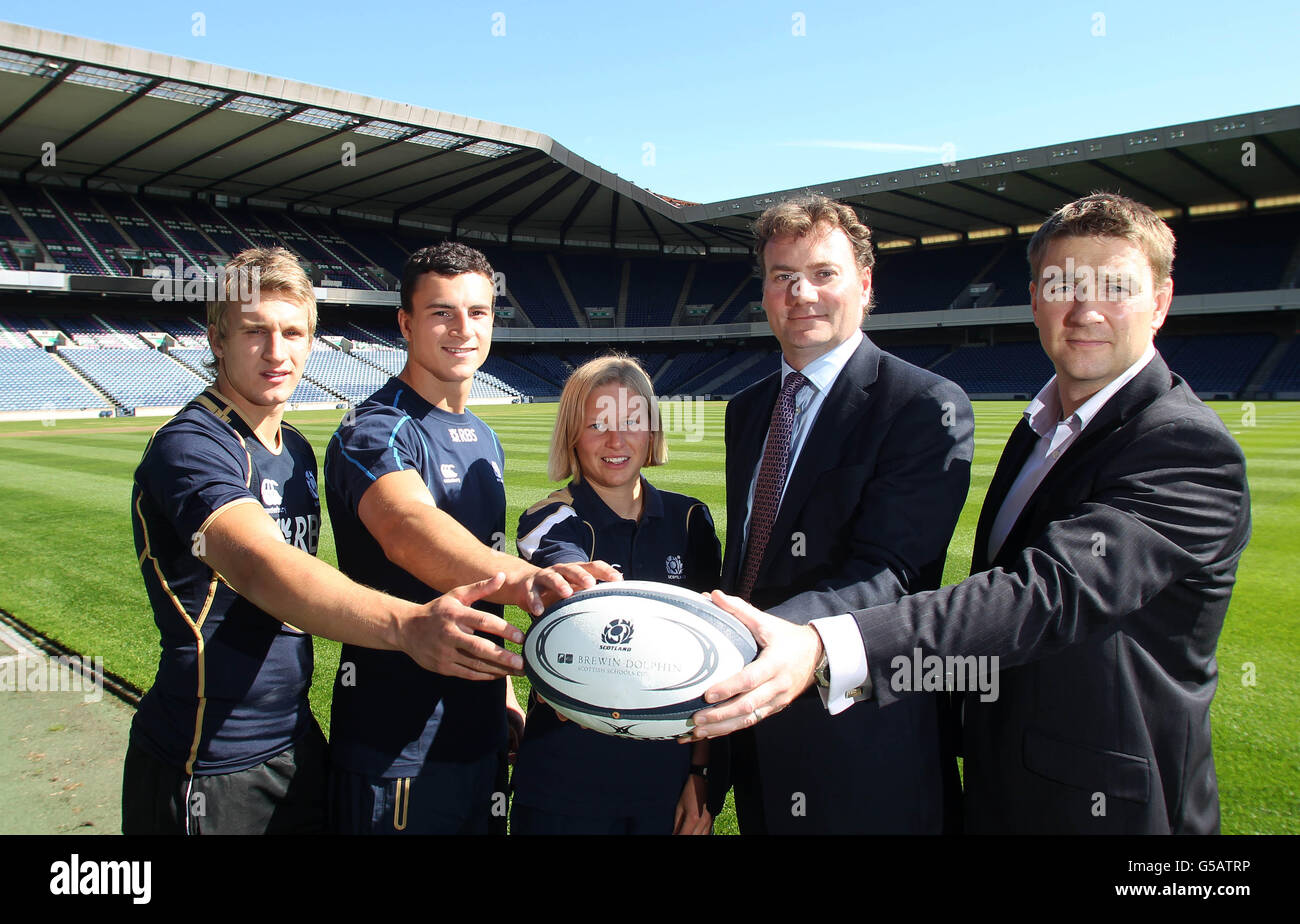 Scotland's (left to right) Tom Brown, Jamie Farndale and Sarah Law ...