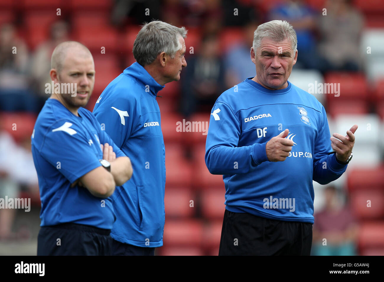 Kit manager denis butler first team coach derek fazackerley hi-res ...