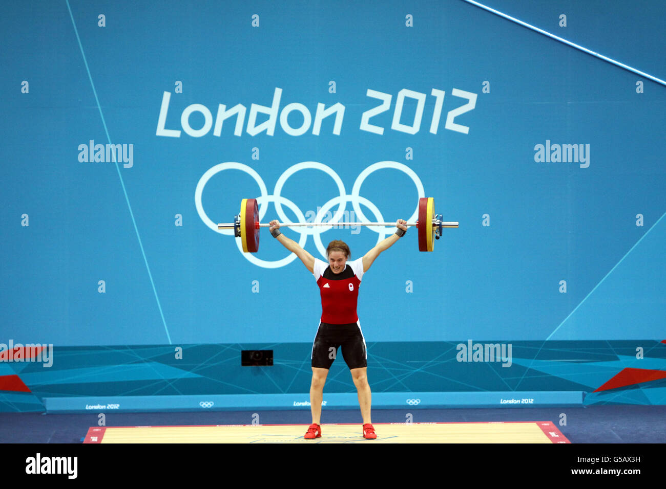 Canada's Marie-Eve Beauchemin-Nadeau competes the Woman's 69kg Group B ...