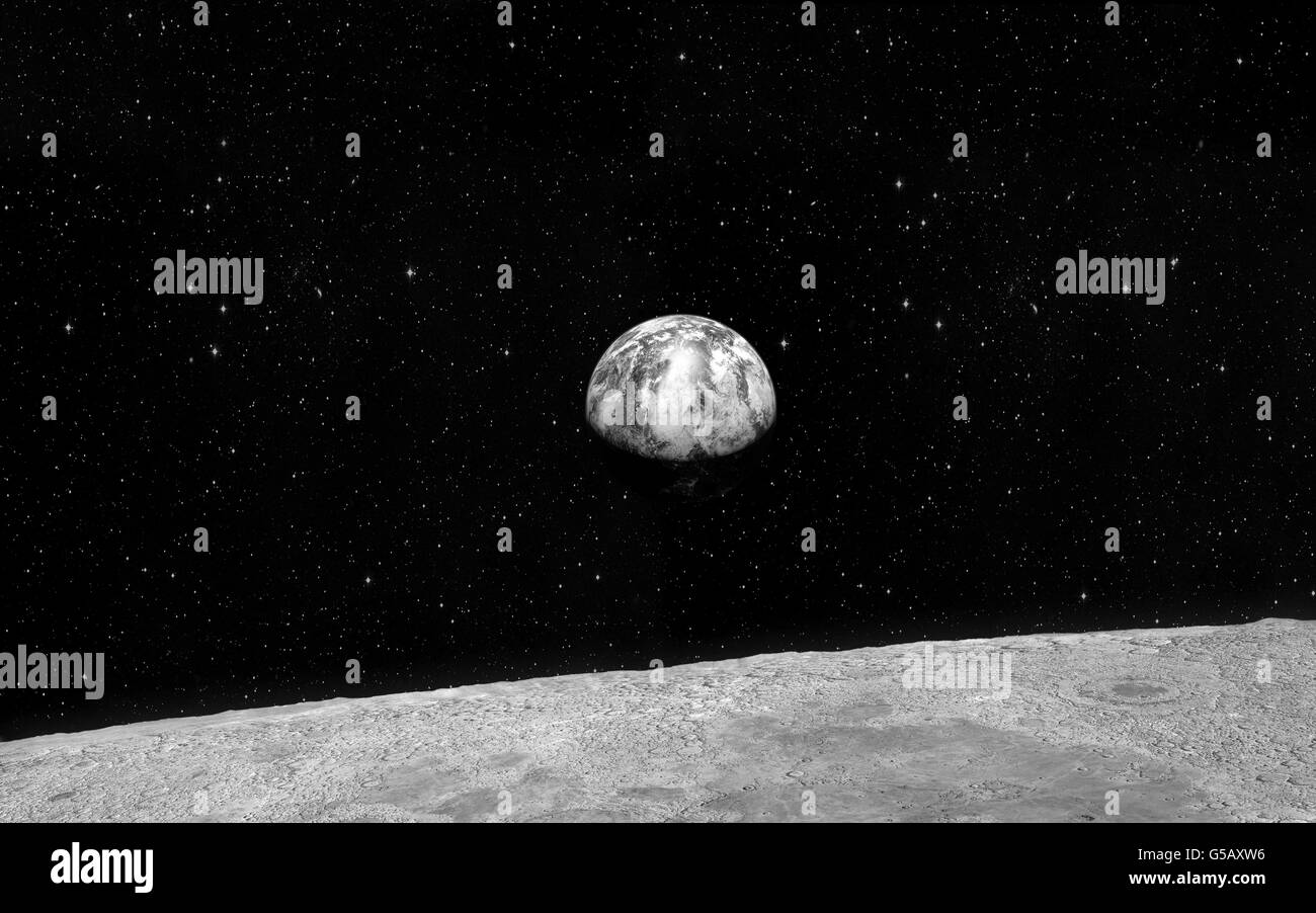 World earth space Black and White Stock Photos & Images - Alamy