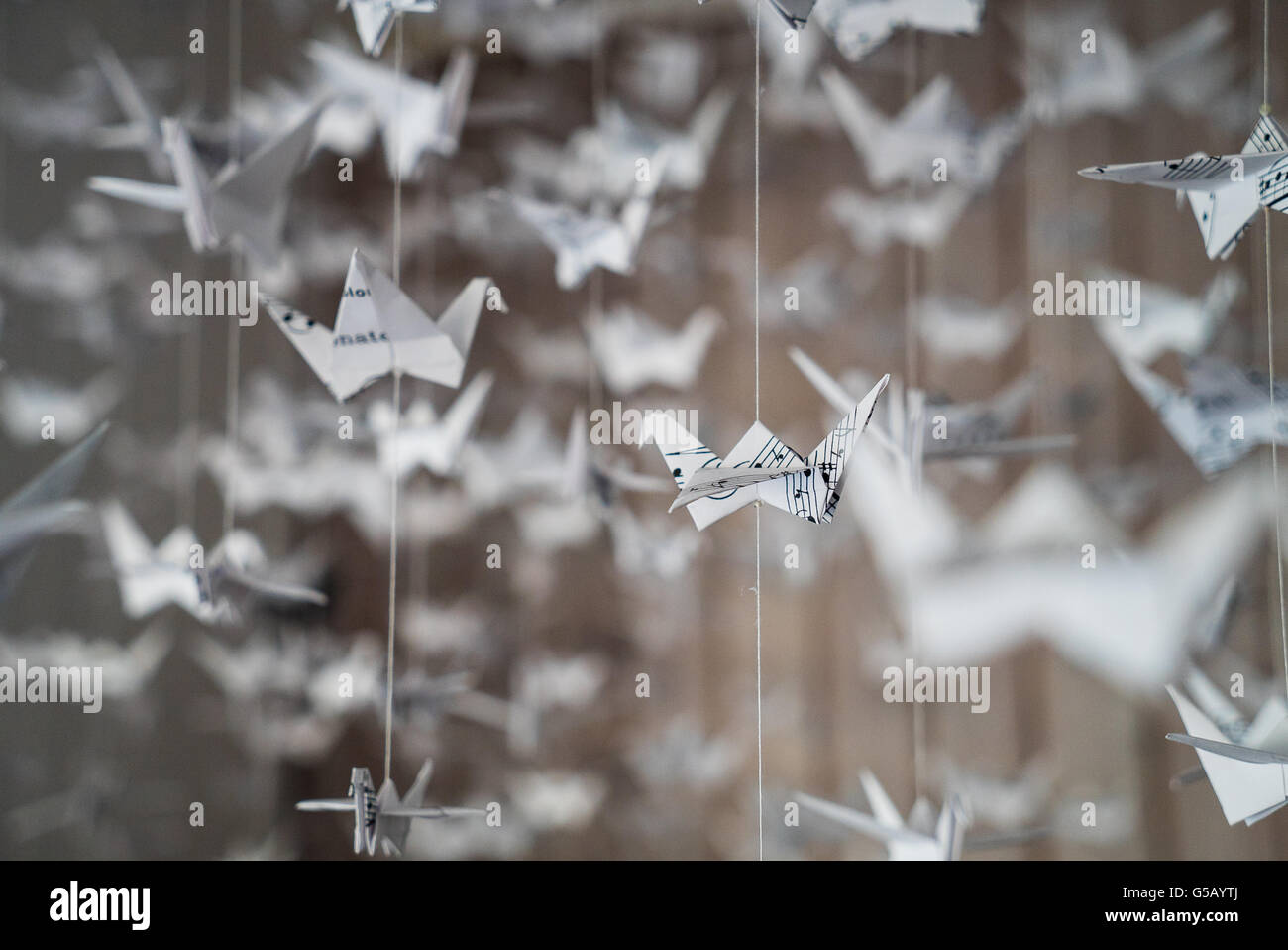 paper origami cranes Stock Photo - Alamy