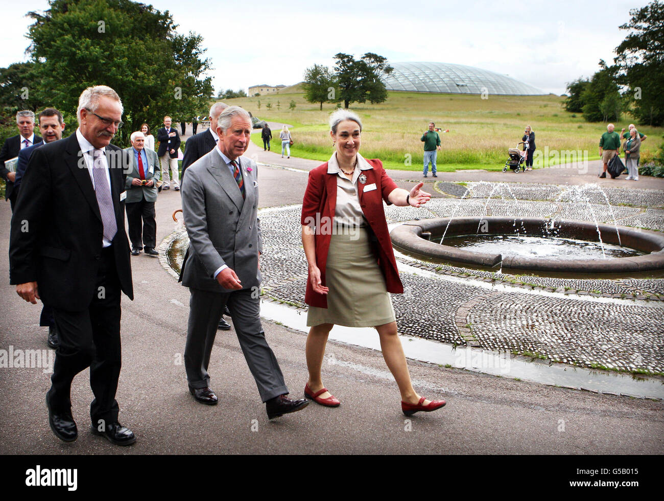 Director Dr Rosie Plummer (right) shows Prince Charles around National ...