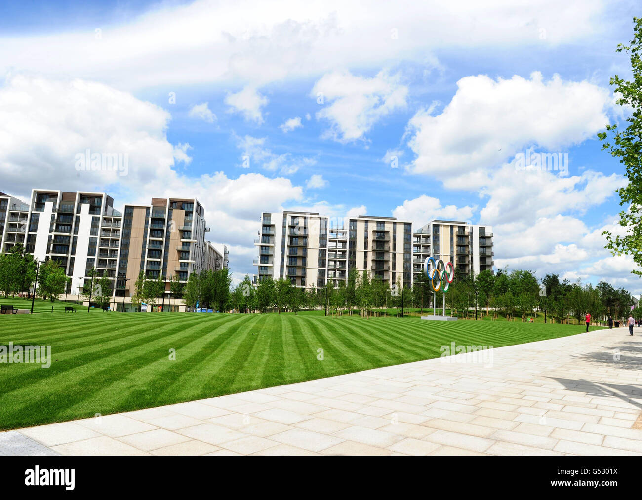 Olympics - Media Tour of the Olympic Village - Olympic Park Stock Photo ...