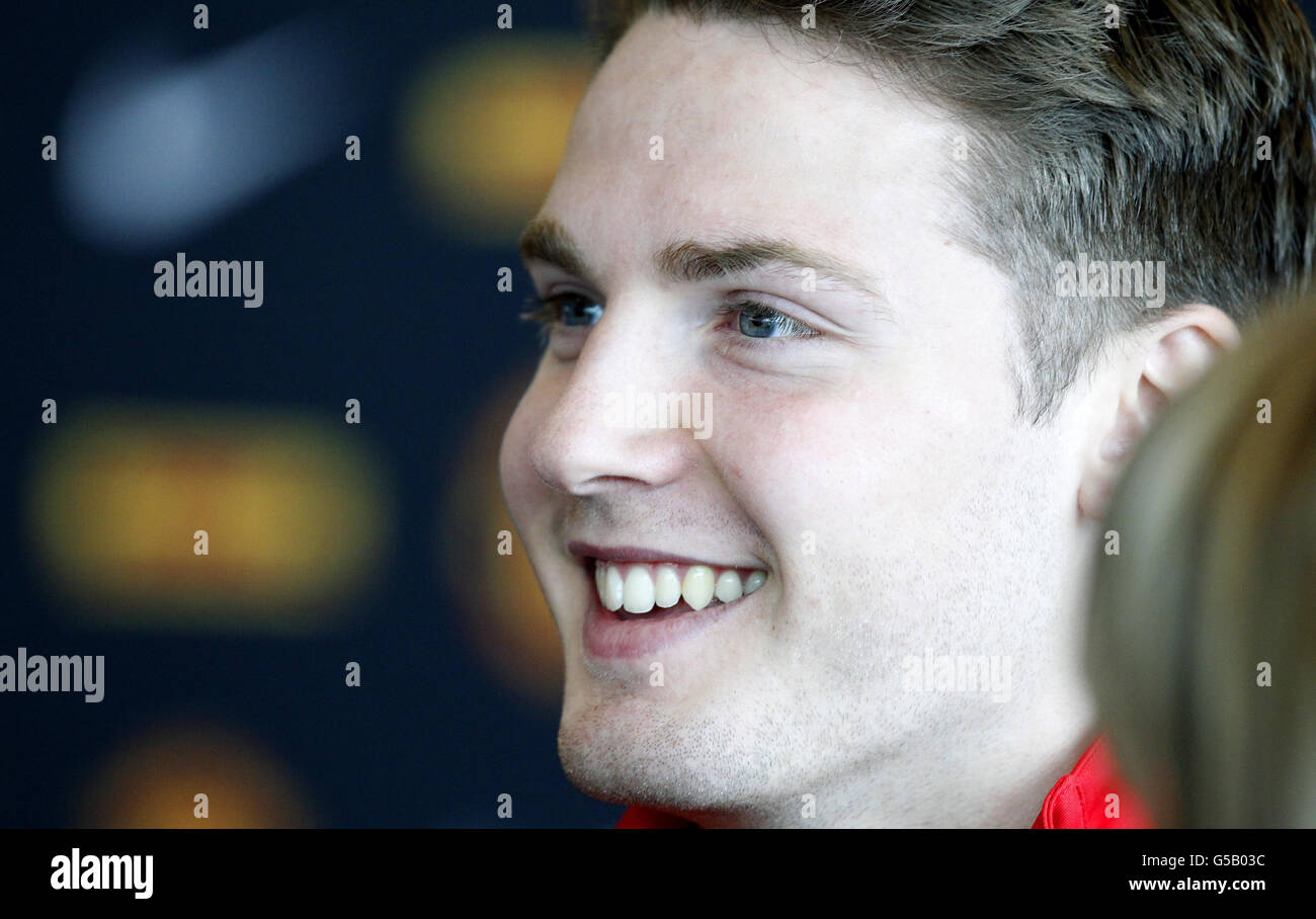 Manchester United new signing Nick Powell during a Press Conference at ...