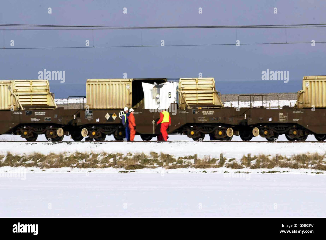 The scene outside the Torness power station near Dunbar, East Lothian ...