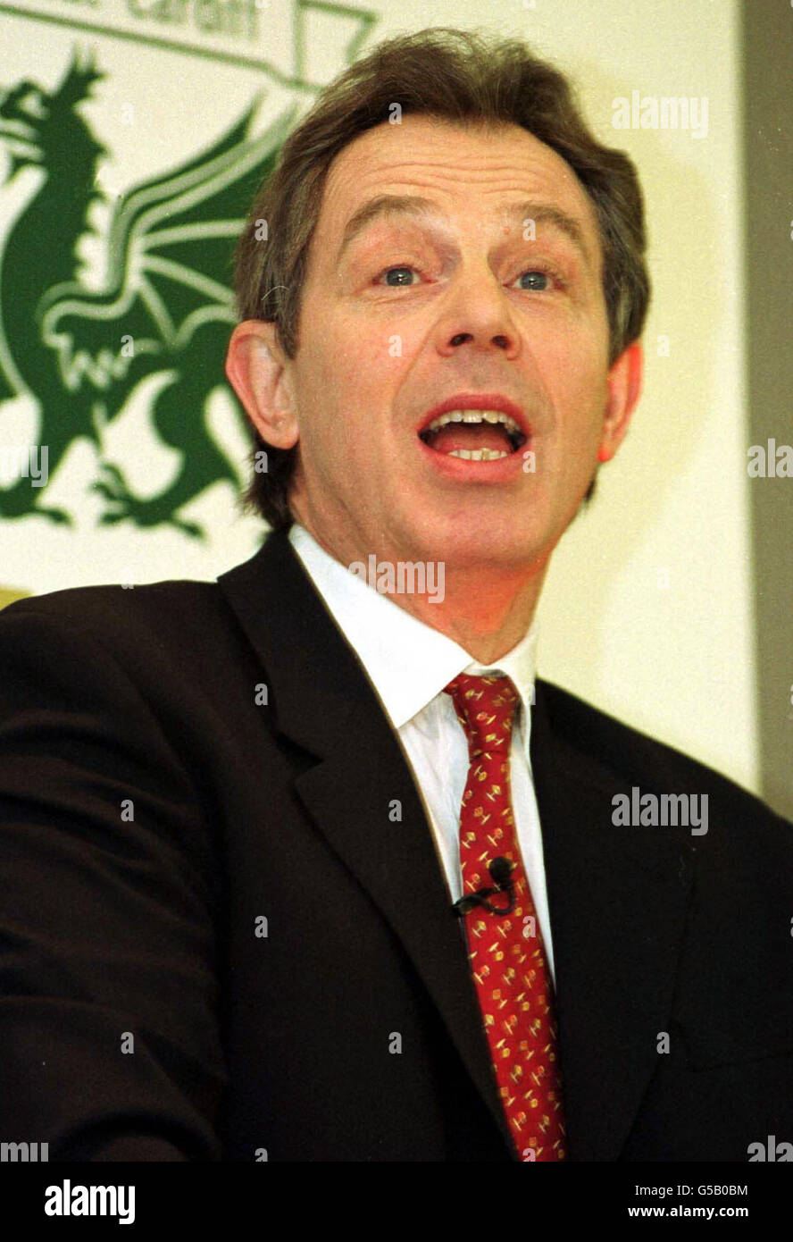 Prime Minister Tony Blair addresses members of the Cardiff Business ...