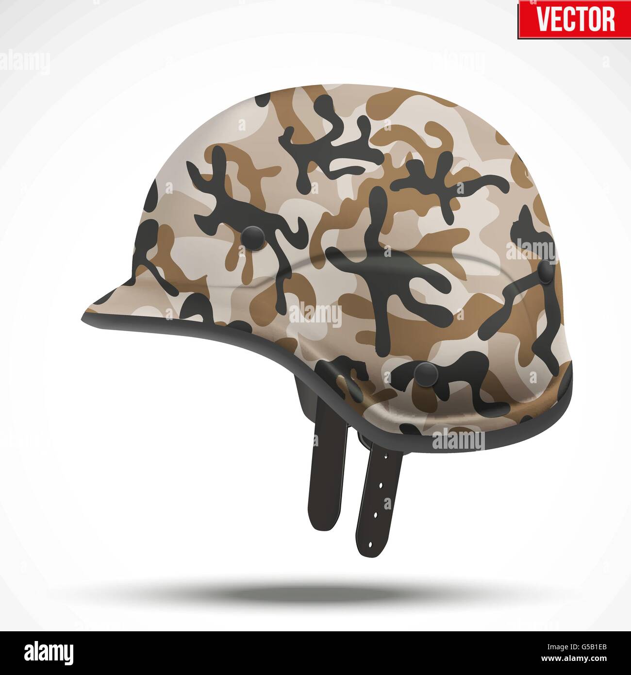 Military modern camouflage helmet. Side view Stock Vector Image & Art ...
