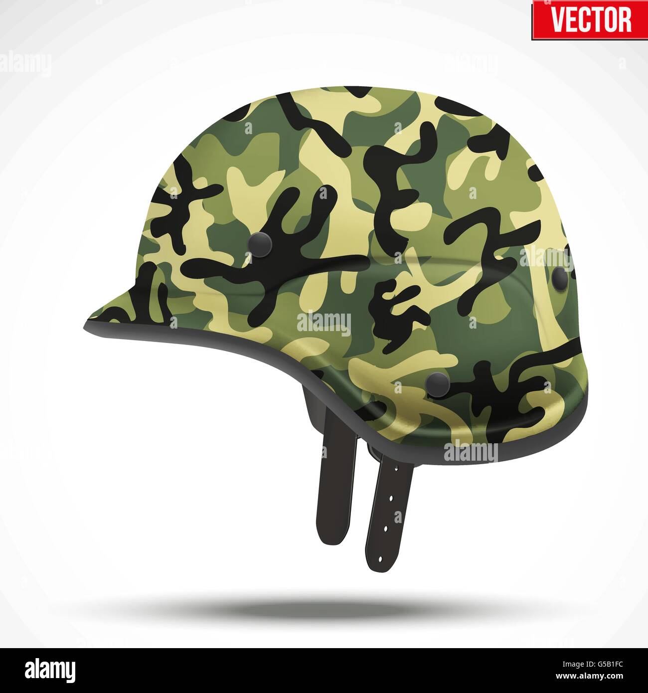 Military modern camouflage helmet. Side view Stock Vector Image & Art ...