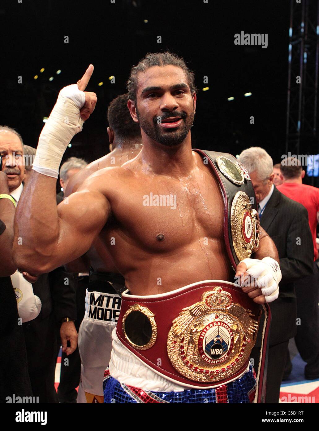 David haye belts hi-res stock photography and images - Alamy
